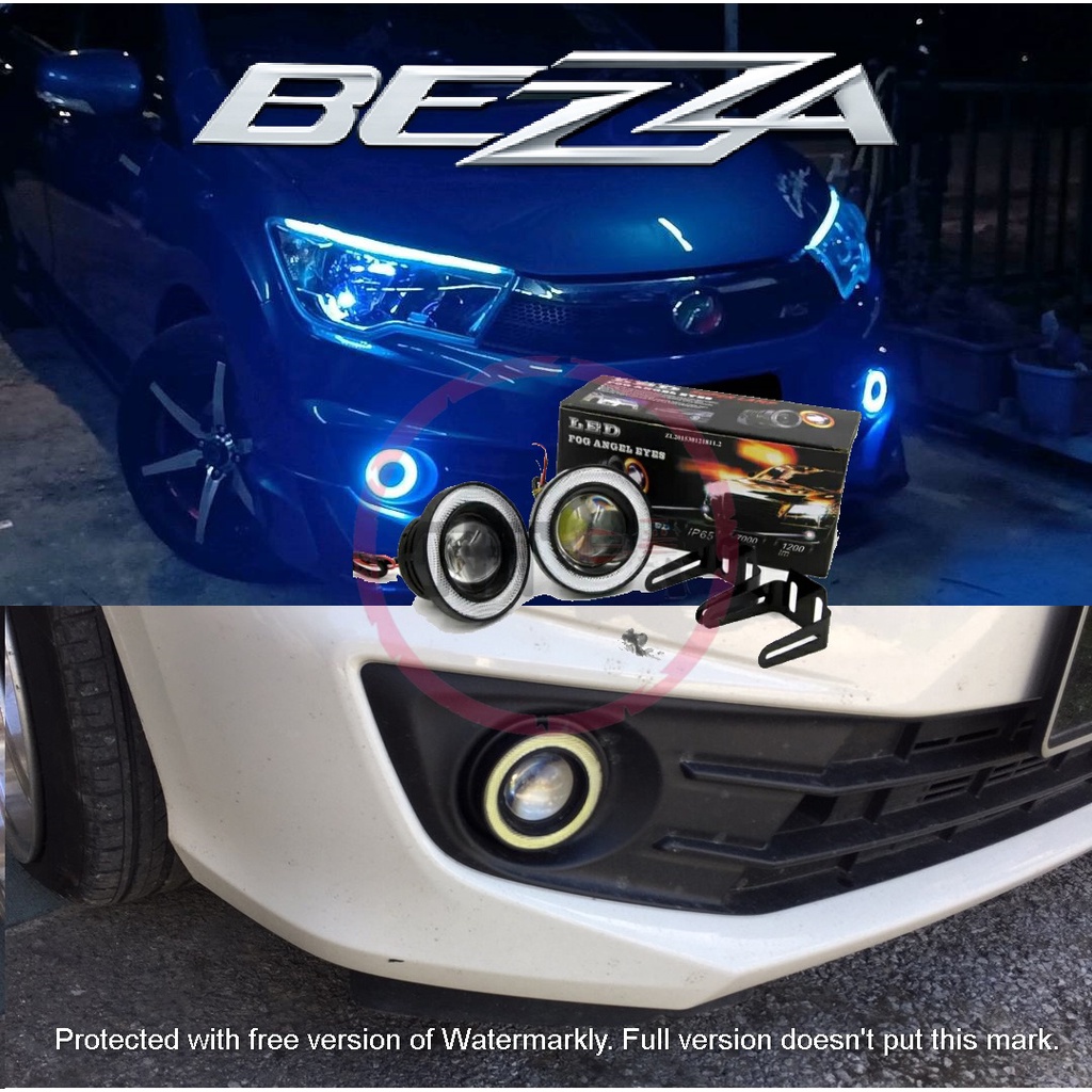 SC500 Perodua Bezza Lampu Sport Fog Lights Foglamp Fog Lamp Kereta Ring ...