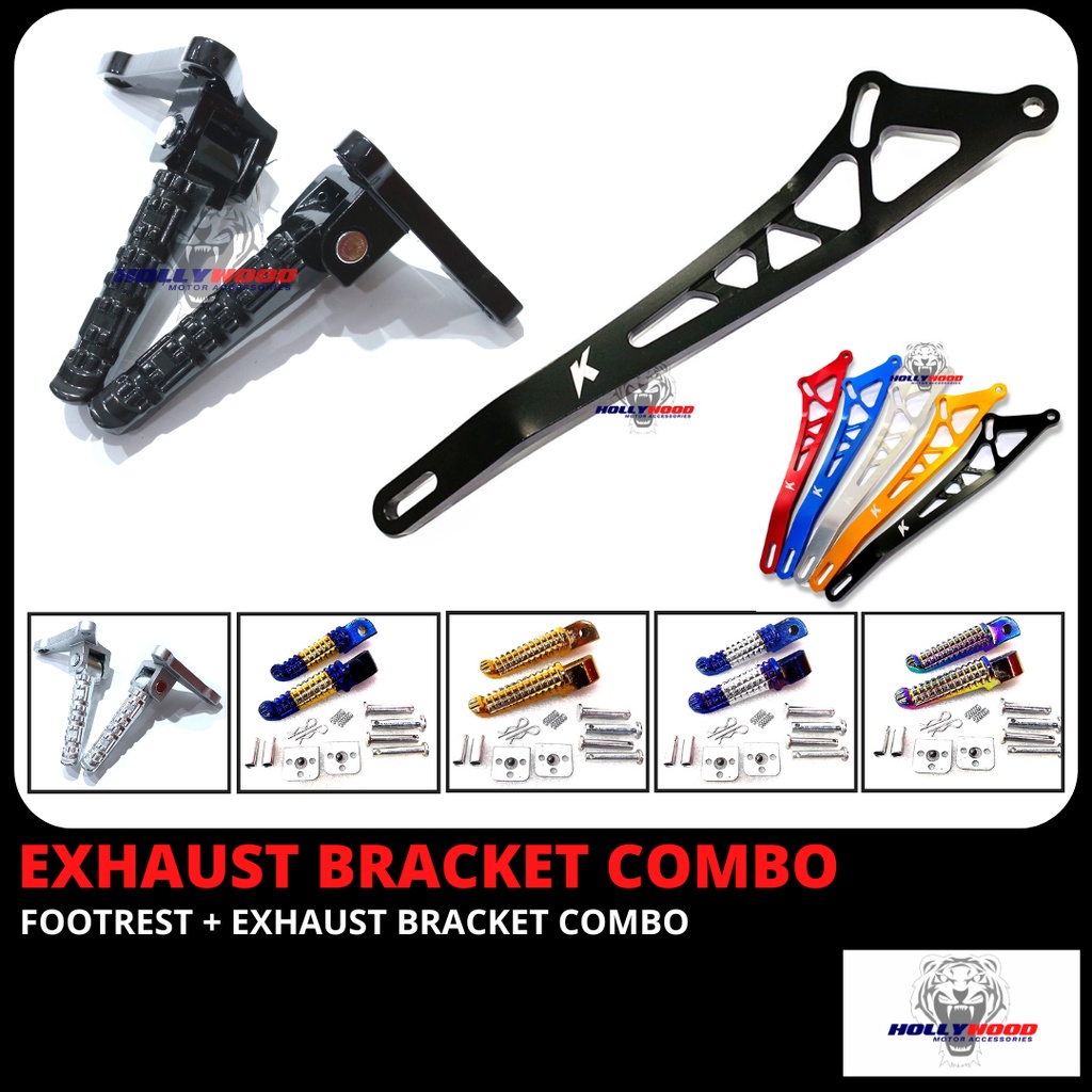 COMBO SET RACING FOOTREST Y15 Y16 LC135 PEMIJAK BELAKANG + KINGDRAG ...
