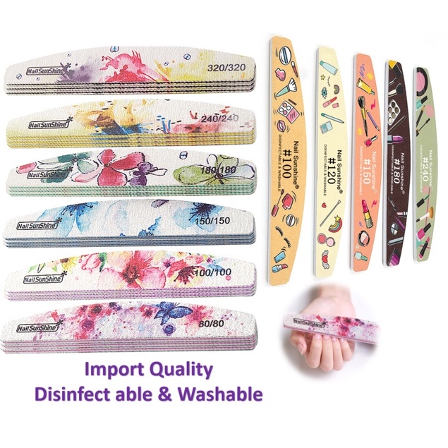 Nail Sunshine Double Sided Sponge Nail file Nail Buffer Manicure ...