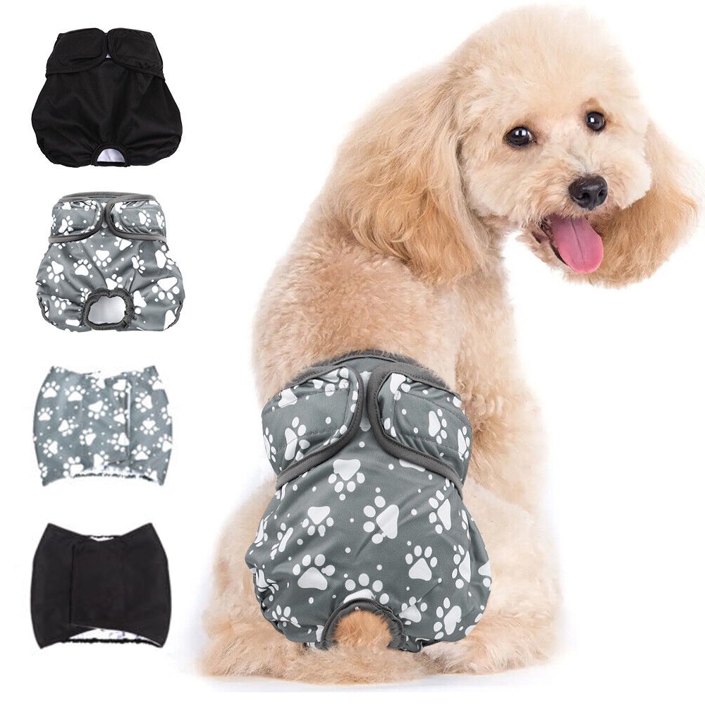Male Female Dog Puppy Nappy Diapers Belly Wrap Band Sanitary Pants Pet ...