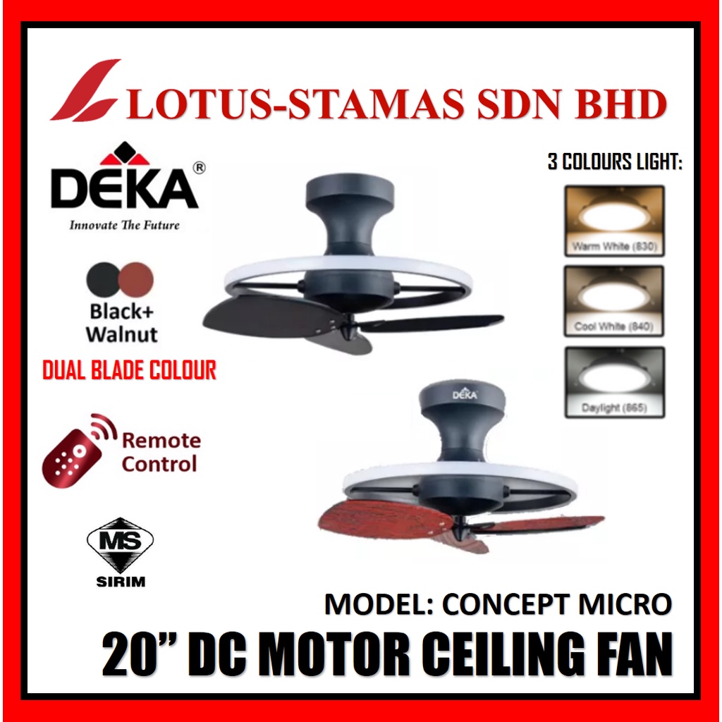 DEKA CONCEPT MICRO 20" DC MOTOR BABY CEILING FAN | Shopee Malaysia