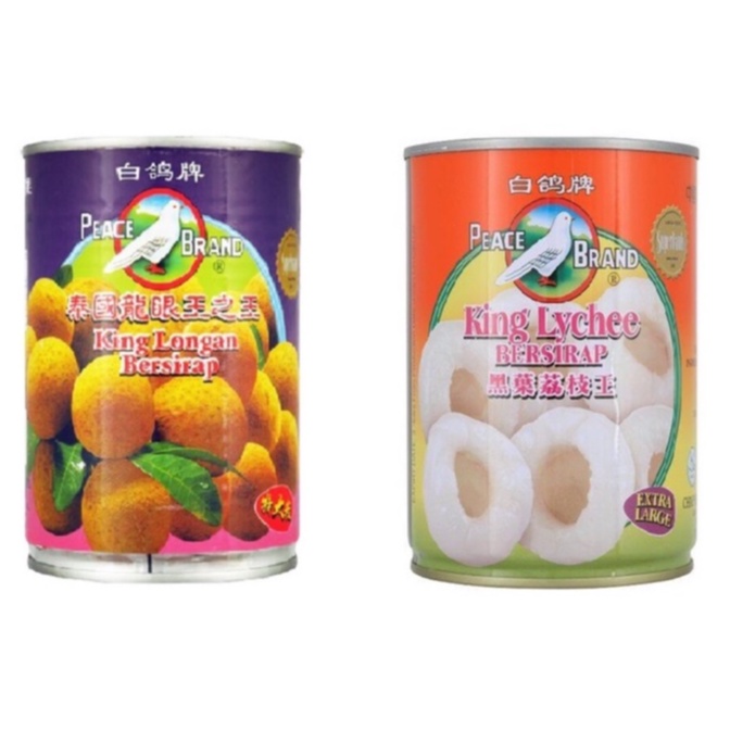 Peace Brand King Longan & King Lychee 565g 白鸽龙眼王& 白鸽黑葉荔枝王 | Shopee Malaysia