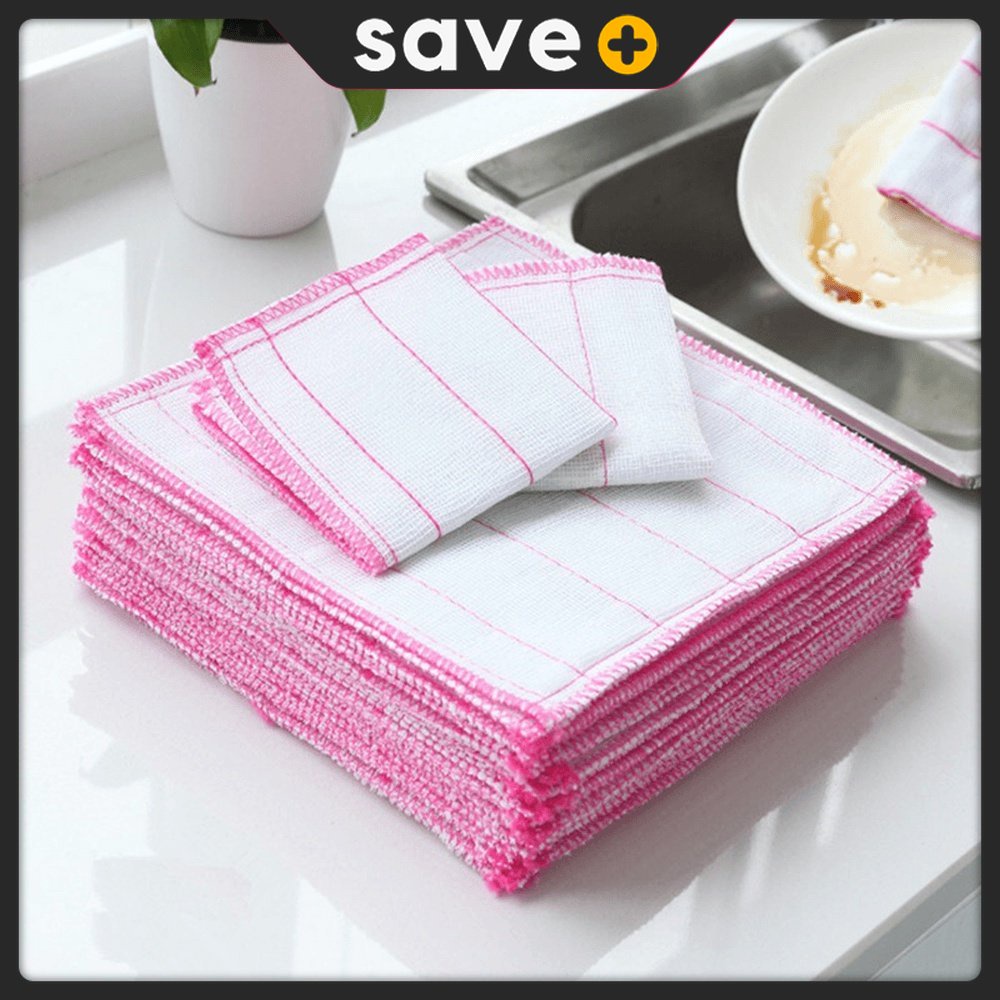 SAVE Kitchen Cloth Towels Cotton Dishcloth Super Absorbent Reusable ...