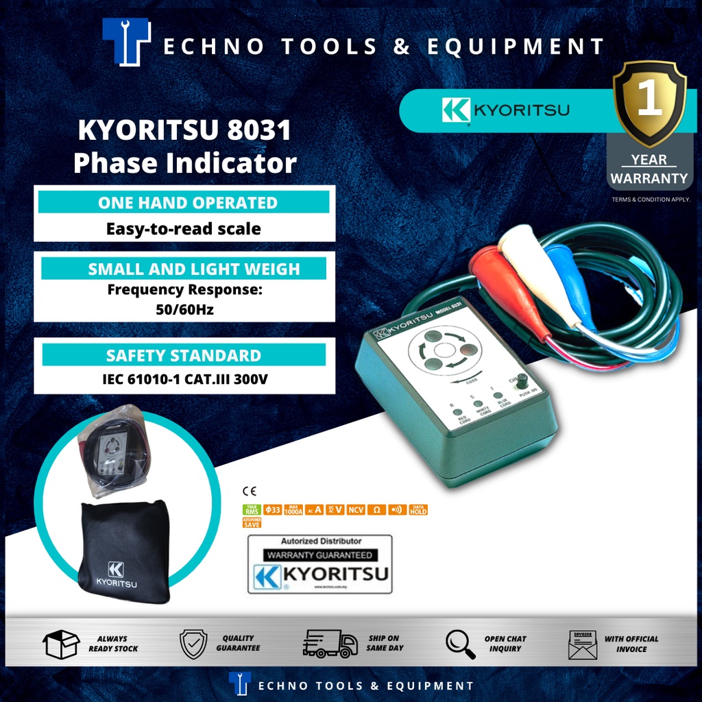 KYORITSU 8031 Phase Indicator & Rotation Meter | KEW 8031 Rotation ...