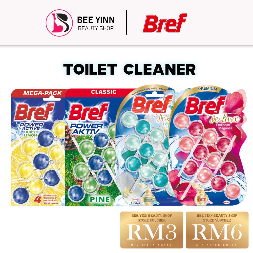 Bref Power Active 3x50g Toliet Bowl Cleaning Ball - Lemon / Pine Forest ...