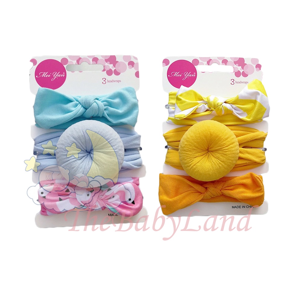 [1KG 23pcs] Kiddikiddo Baby Bandana Set with Turban Ball and Various ...