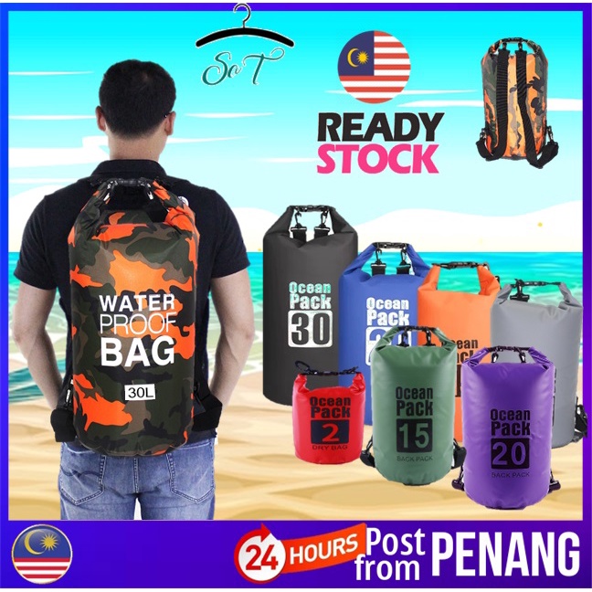 [#B25] Backpack/Sling 2L 5L 10L 15L 20L 30L Dry Bag Waterproof Diving ...