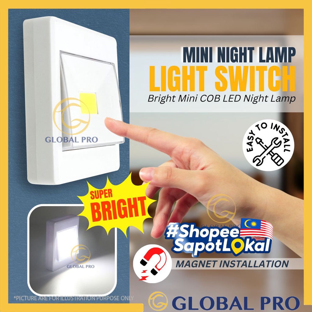 MULTIFUNCTION LAMP COB Light Switch Magnetic Light Wall Mounted Light ...
