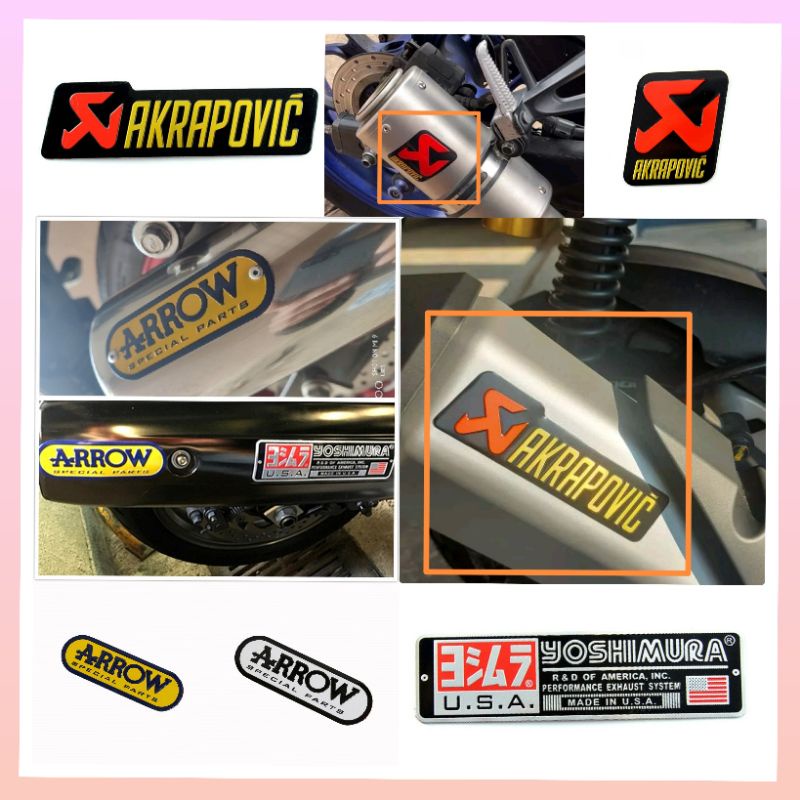STICKER THICK EXHAUST TAHAN PANAS UNTUK MOTORCYCLE AKRAPOVIC ARROW ...