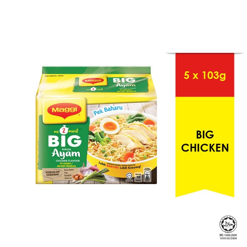 [TKM] MAGGI Two Minute Big CHICKEN (103g x 5 Packs) | Shopee Malaysia