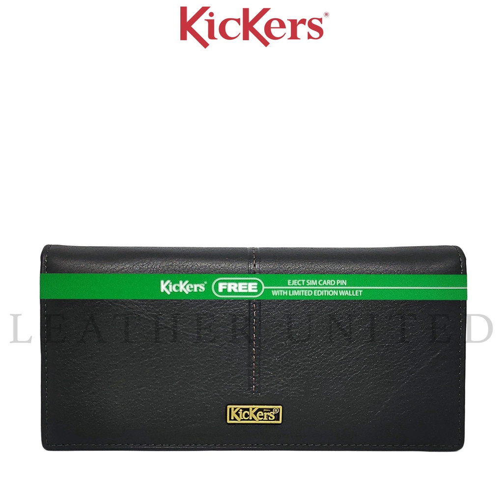 Kickers Genuine Top Grain Leather Copper Logo Classic Long Wallet #KDRH ...