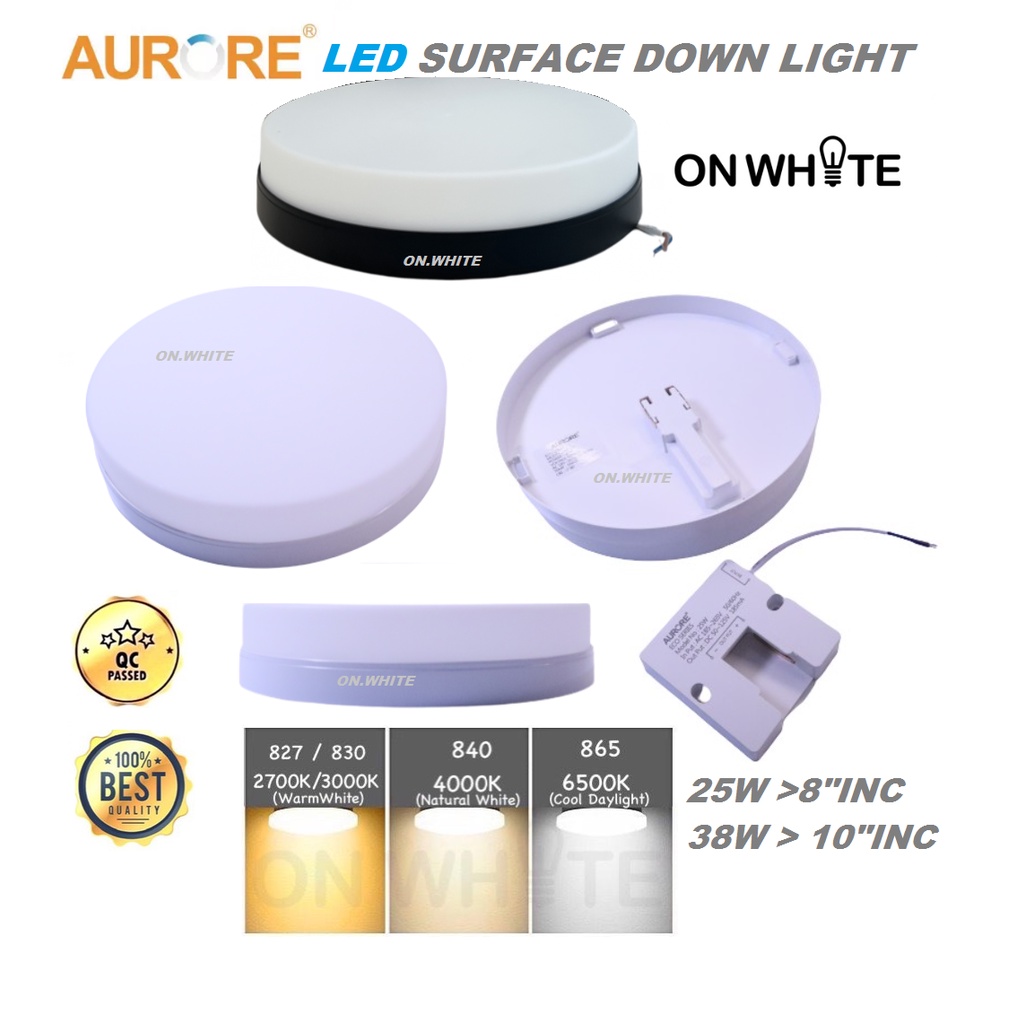 Aurore 25W> 8"inc /38W> 10"inc Led Panel Light - Day White 6500K | Natural White 4000K | Warm ...