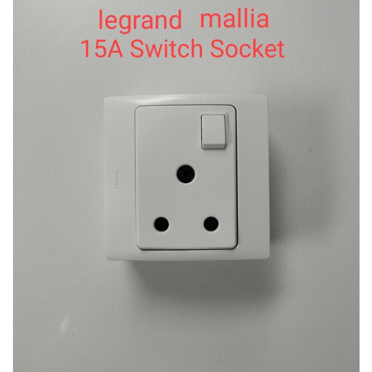 Legrand Mallia 1 Gang 15A Switch Socket ( White ) | Shopee Malaysia