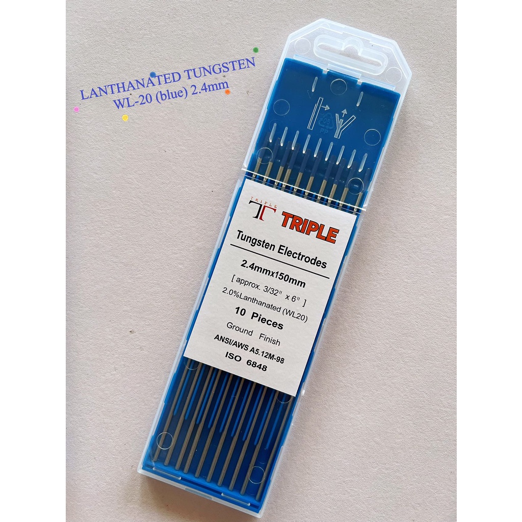 TUNGSTEN 1.6/2.4/3.2MM WT-20 RED/WP PURE GREEN/WL 15 GOLD/WL-20 BLUE/WC-20 GREY (10PCS/PKT ...