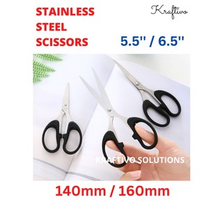 [ SCISSORS ] 5.5'' & 6.5'' STAINLESS STEEL SCISSORS / OFFICE SICCORS ...