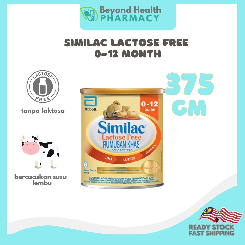 SIMILAC LACTOSE FREE 0-12 MONTH 375GM | Shopee Malaysia