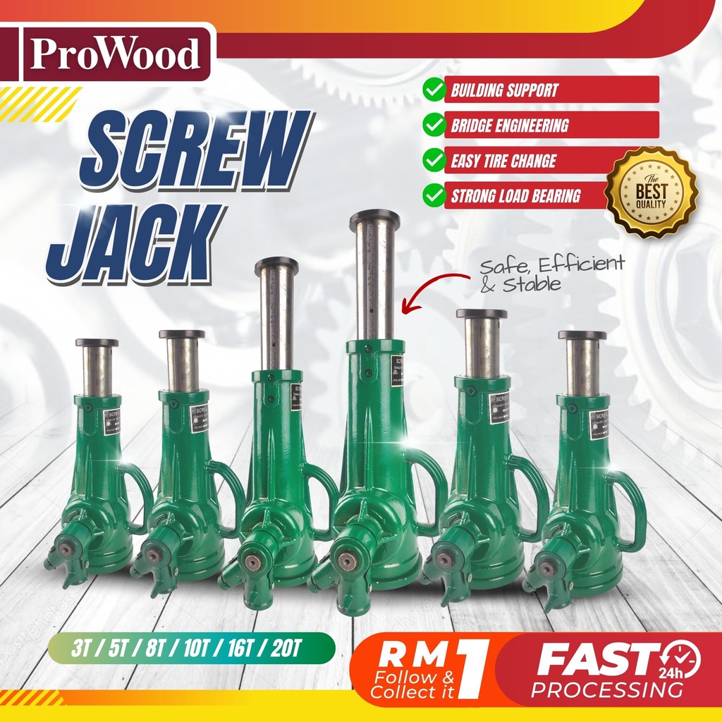Screw Jack Hardware Tool Hand Crank Mechanical Gear Manual Hand Skru Jack Mekanikal 3T 5T 8T 10T ...