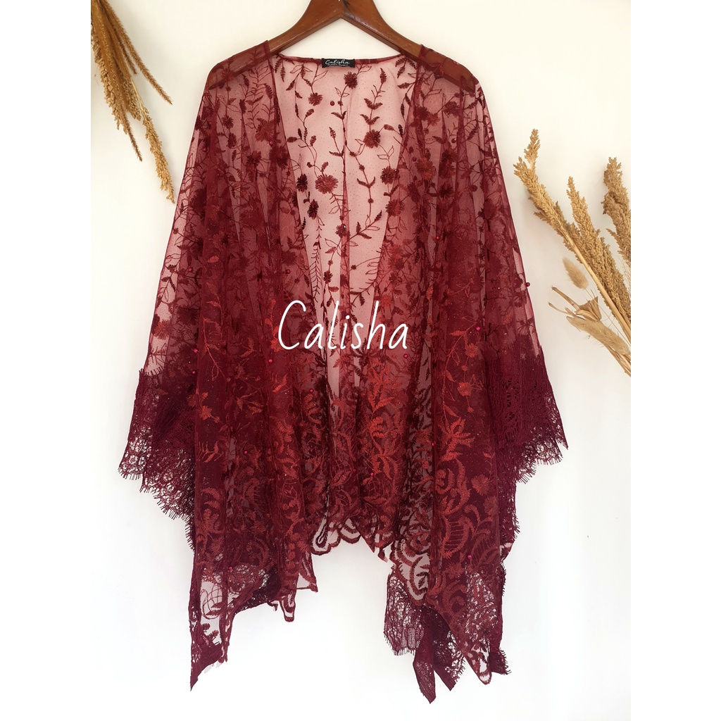 Kebaya CAPE Outer CARDIGAN TILLE MIX TILLE Lace Jelita Outer Motif ...