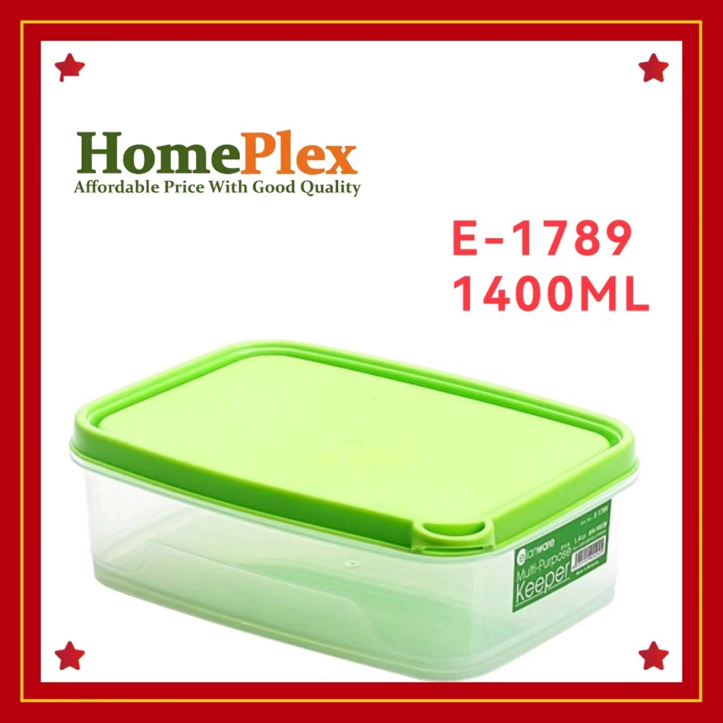 Elianware Square Oval Multipurpose Container Storage/ Bekas Makanan ...
