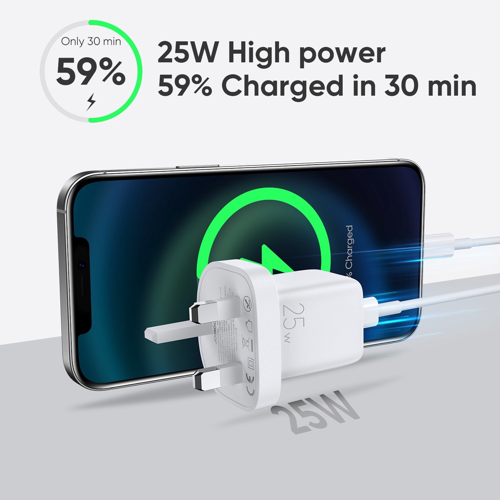 Joyroom L-P251 PD 25W Mini intelligent fast charger (with C TO C cable ...