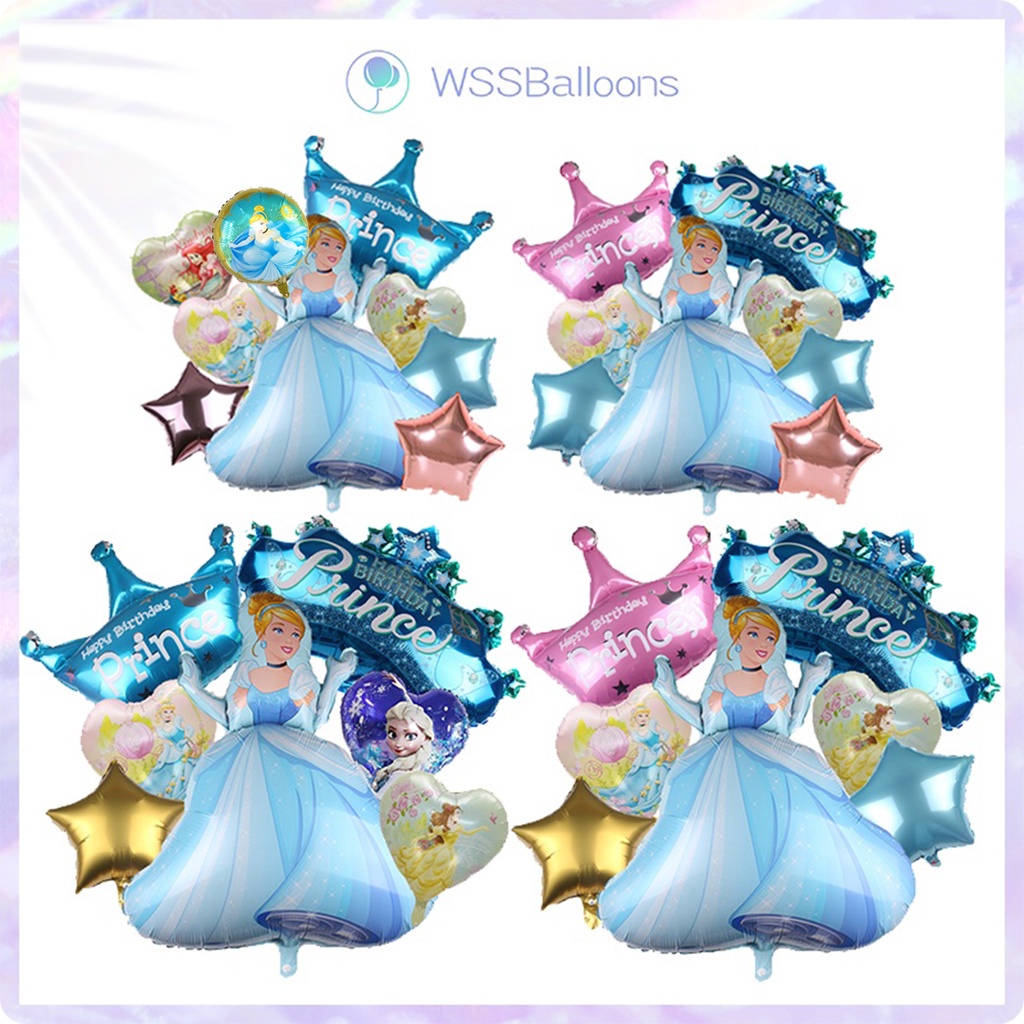Princess Balloons Set Princess Theme Balloon Set Girls Birthday Party ...