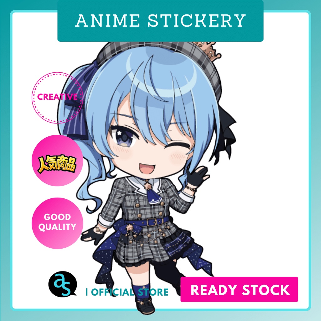 Hoshimachi Suisei | Hololive | Anime Vinyl Car Stickers Windows Vinyl ...