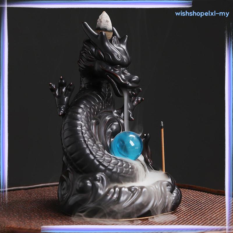 [WishshopelxlMY] Dragon Backflow Burner Waterfall Cone Holder Censer ...