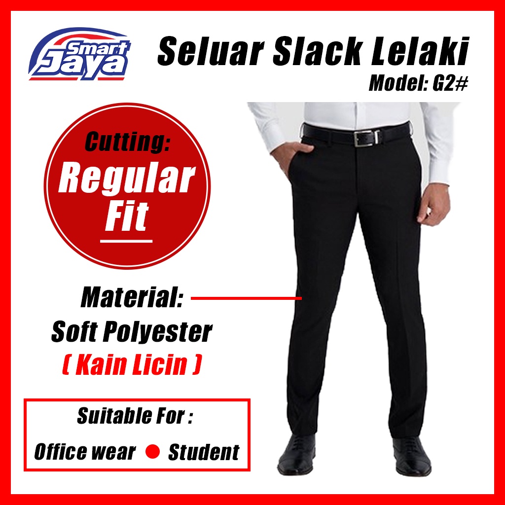 Seluar #G2-man Slack Lelaki Dewasa Hitam/Office/Kerja (#-Ready Stock ...