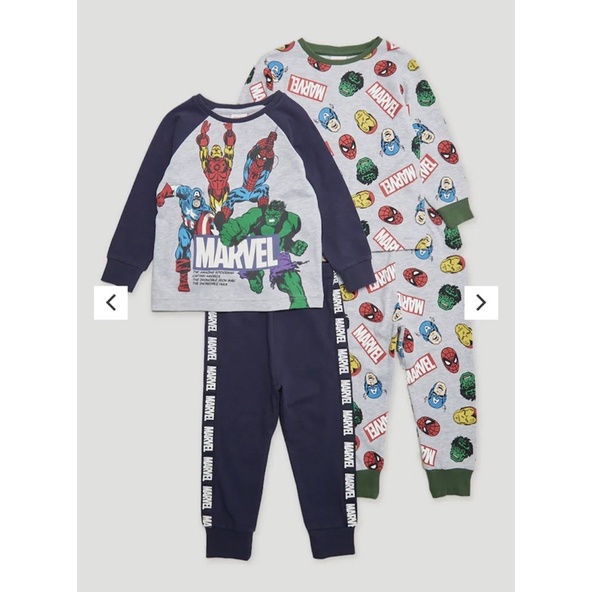 Matalan UK 2 Pack Marvel pyajamas (4-5 years) | Shopee Malaysia