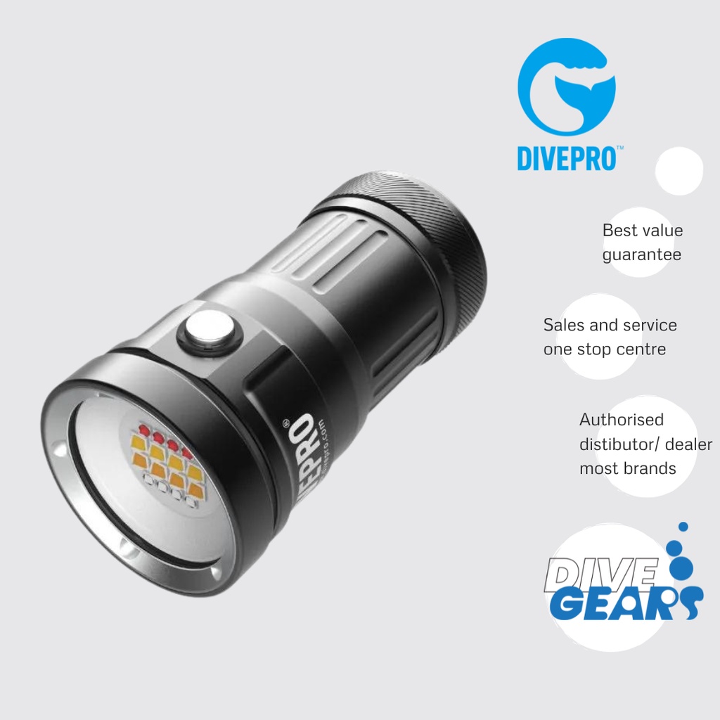 Divepro D80F Underwater Multifunction Light 8000 Lumens CREE XML2 / XPE ...