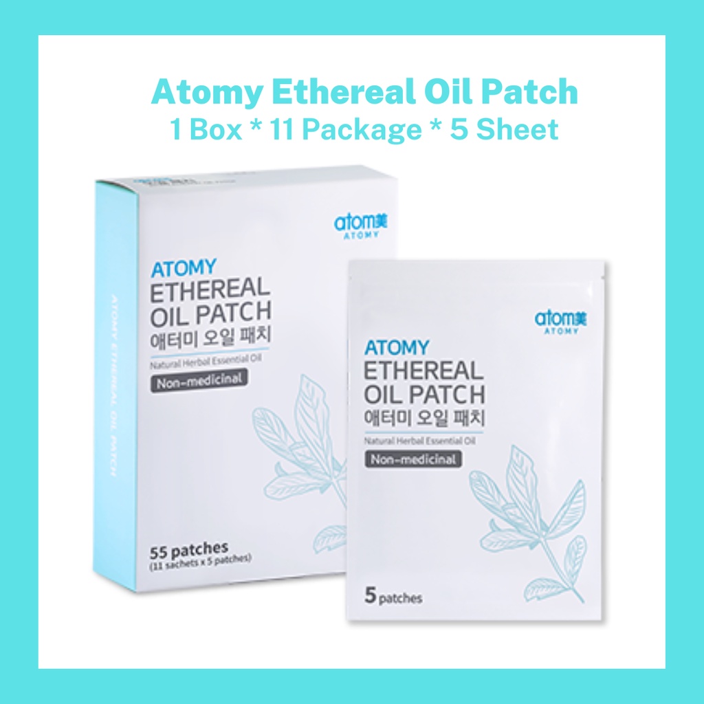 💥100% AUTHENTIC💥Atomy Ethereal Oil Patch (1 Box * 11 Package * 5 Sheet ...