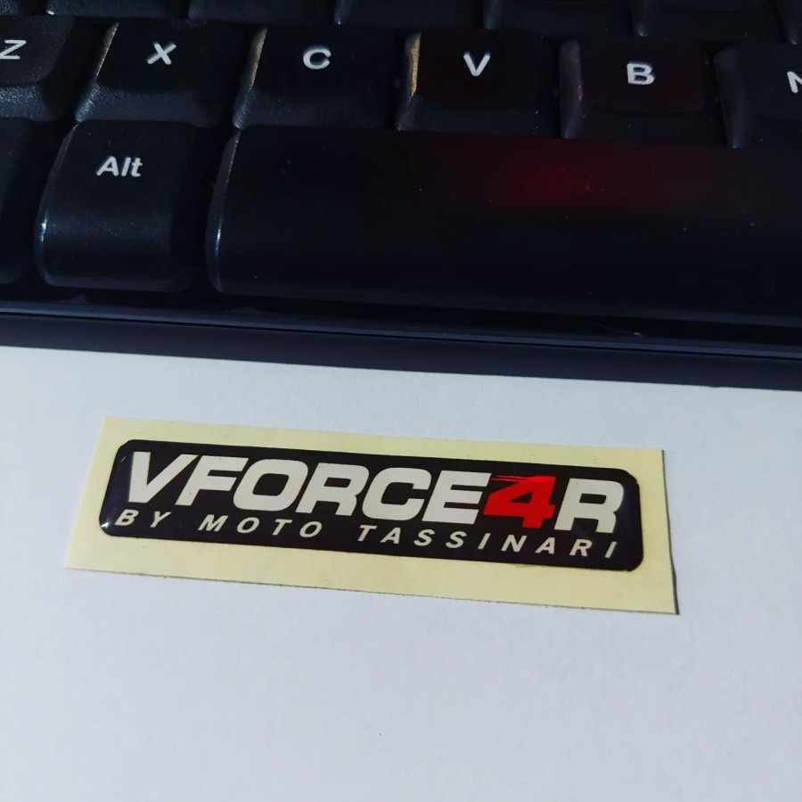 Vforce4 Resin Embossed Sticker Logo Small 3D Flexible Sticker Unit ...