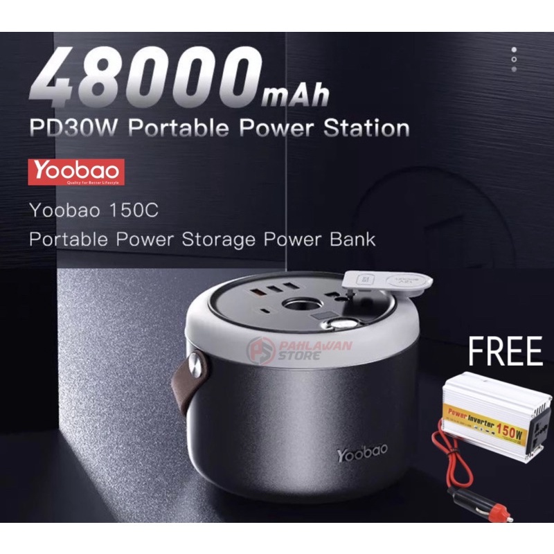 Yoobao 150C 153W 48,000mAh Multi-functions Portable Power Station PD60W ...