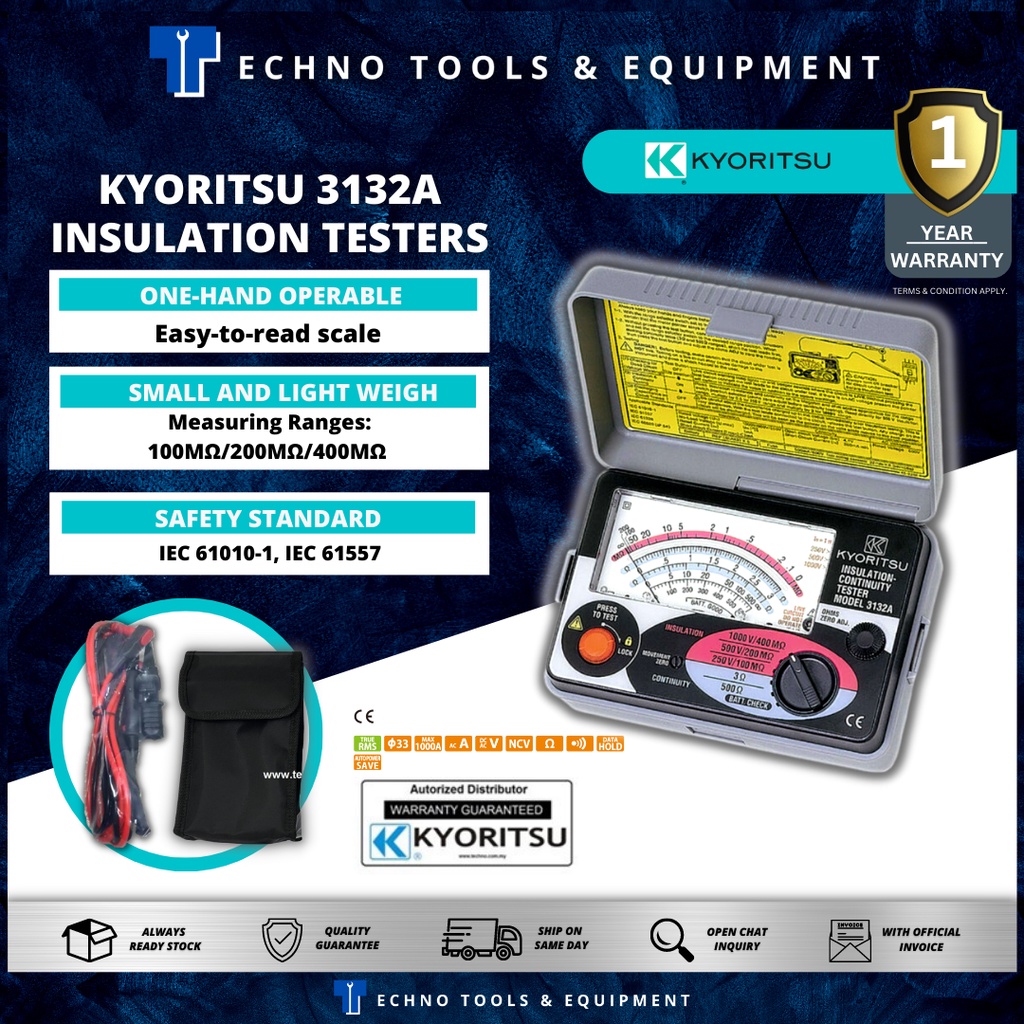 KYORITSU 3132A Insulation/Continuity Tester | Shopee Malaysia
