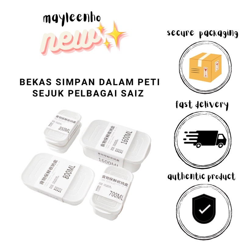 BEKAS SIMPAN DALAM PETI SEJUK PELBAGAI SAIZ | Shopee Malaysia