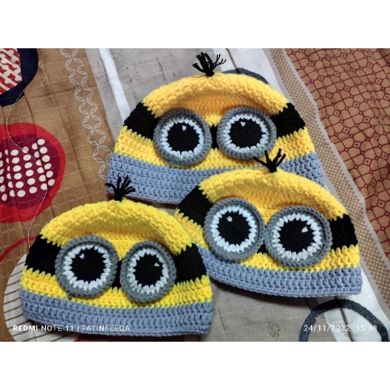 Topi Crochet Pattern Minion | Shopee Malaysia