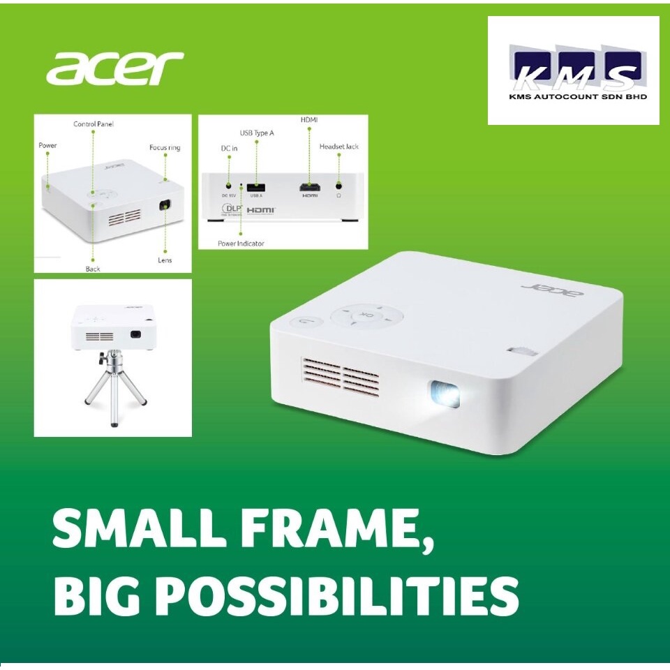 Acer C202i Portable LED DLP WIFI / Wireless Projector | Shopee Malaysia