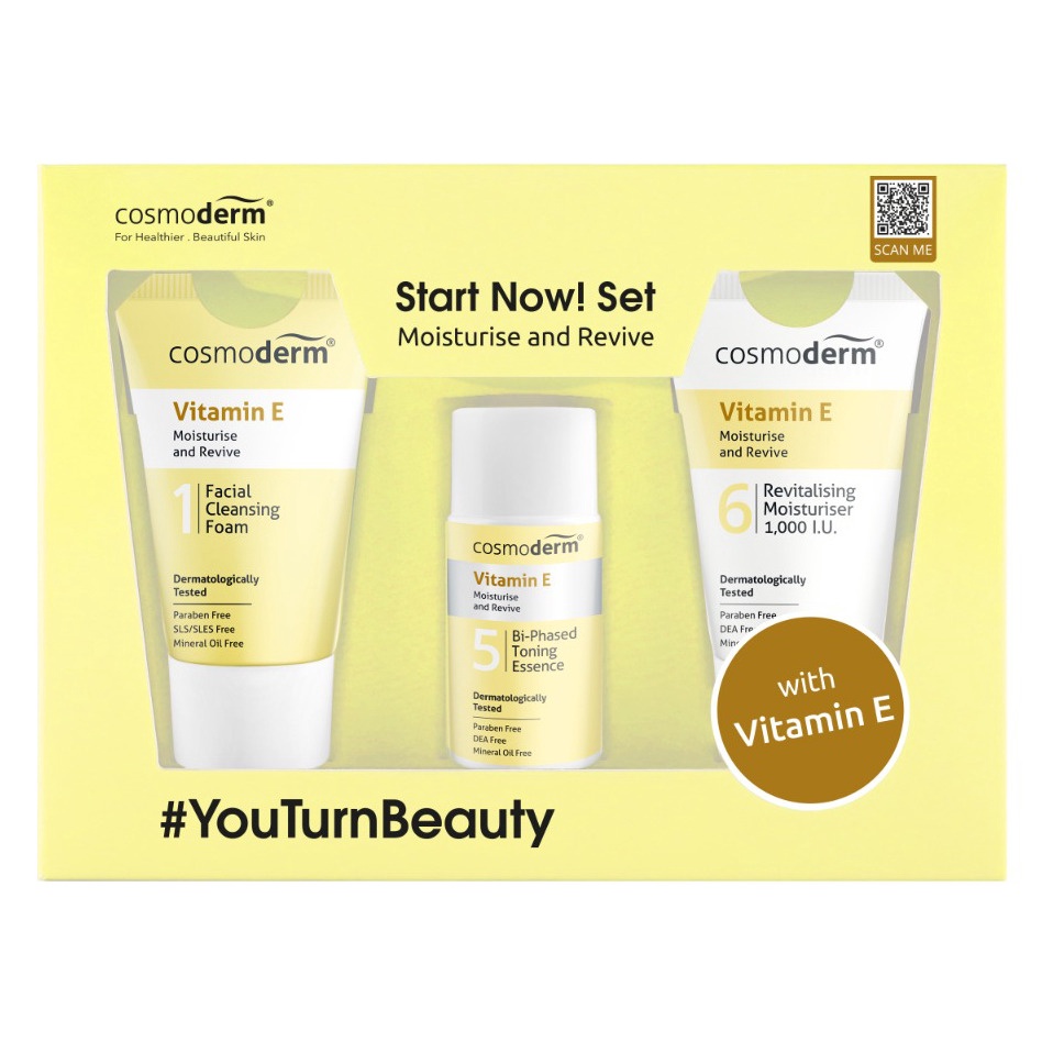 COSMODERM VITAMIN E RADIANT & CLEAR SET (EXP 11/2026) | CLEANSER 20ML ...