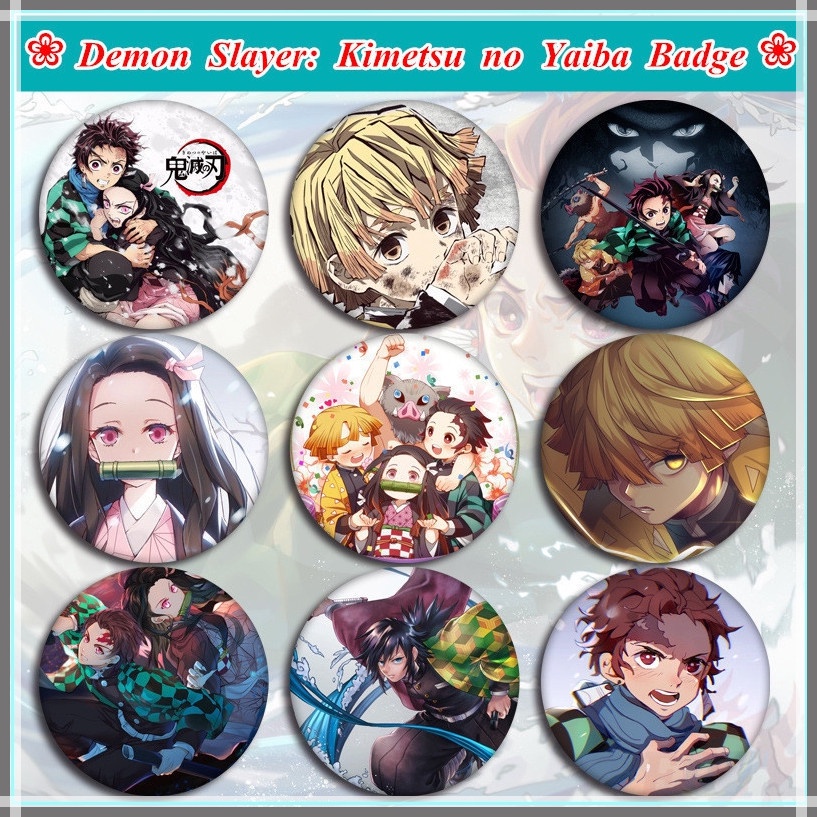 1Pc 58MM Demon Slayer: Kimetsu no Yaiba Brooches Anime Badges Pins DIY ...