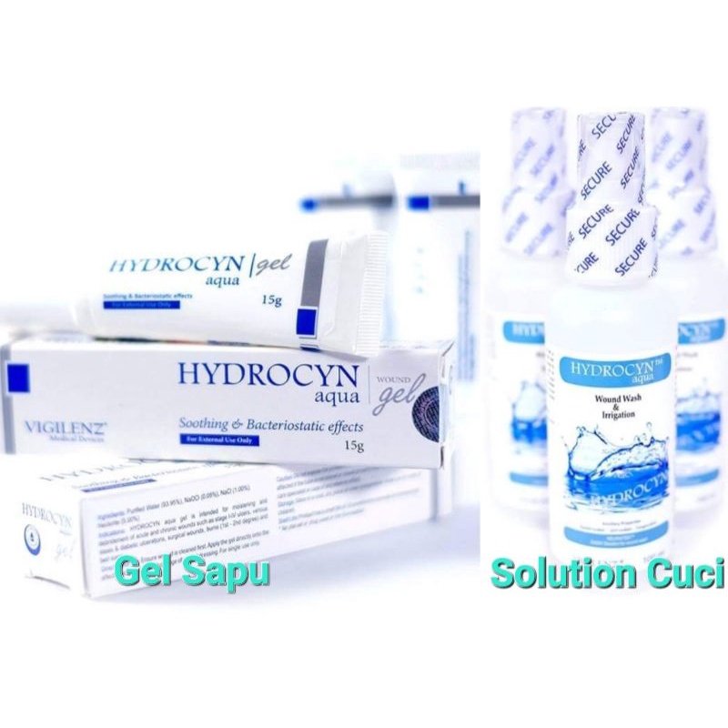 Hydrocyn Aqua Gel sapu / Wash Cuci Ulser Kaki Diabetes, Luka Bedsores ...