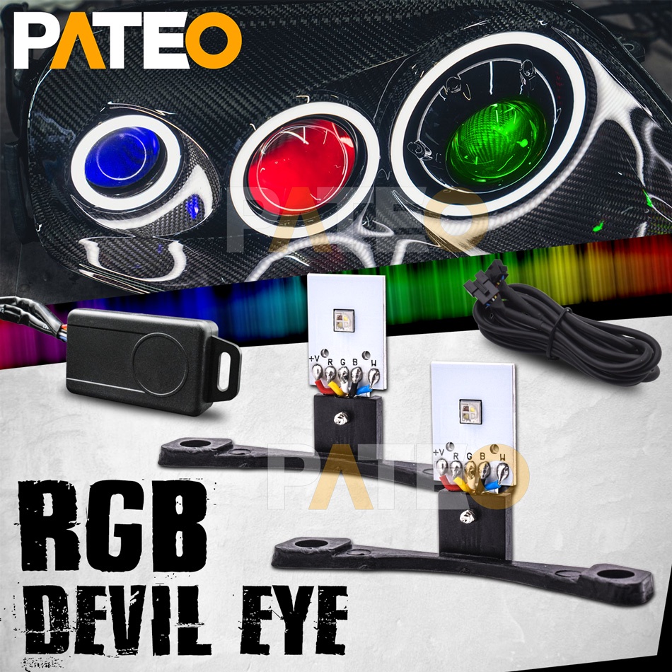 LED Devil Demon Evil Eyes Single Color Light For Headlight Projector ...