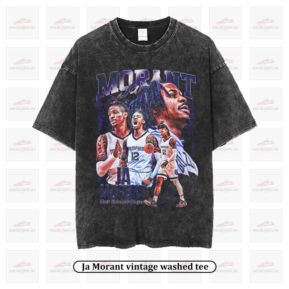 Ja Morant vintage washed tee | Shopee Malaysia