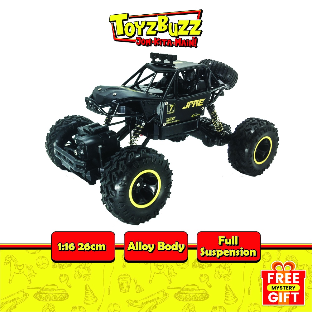 Toyz Buzz 1:16 alloy body full suspension rc monster truck kereta ...