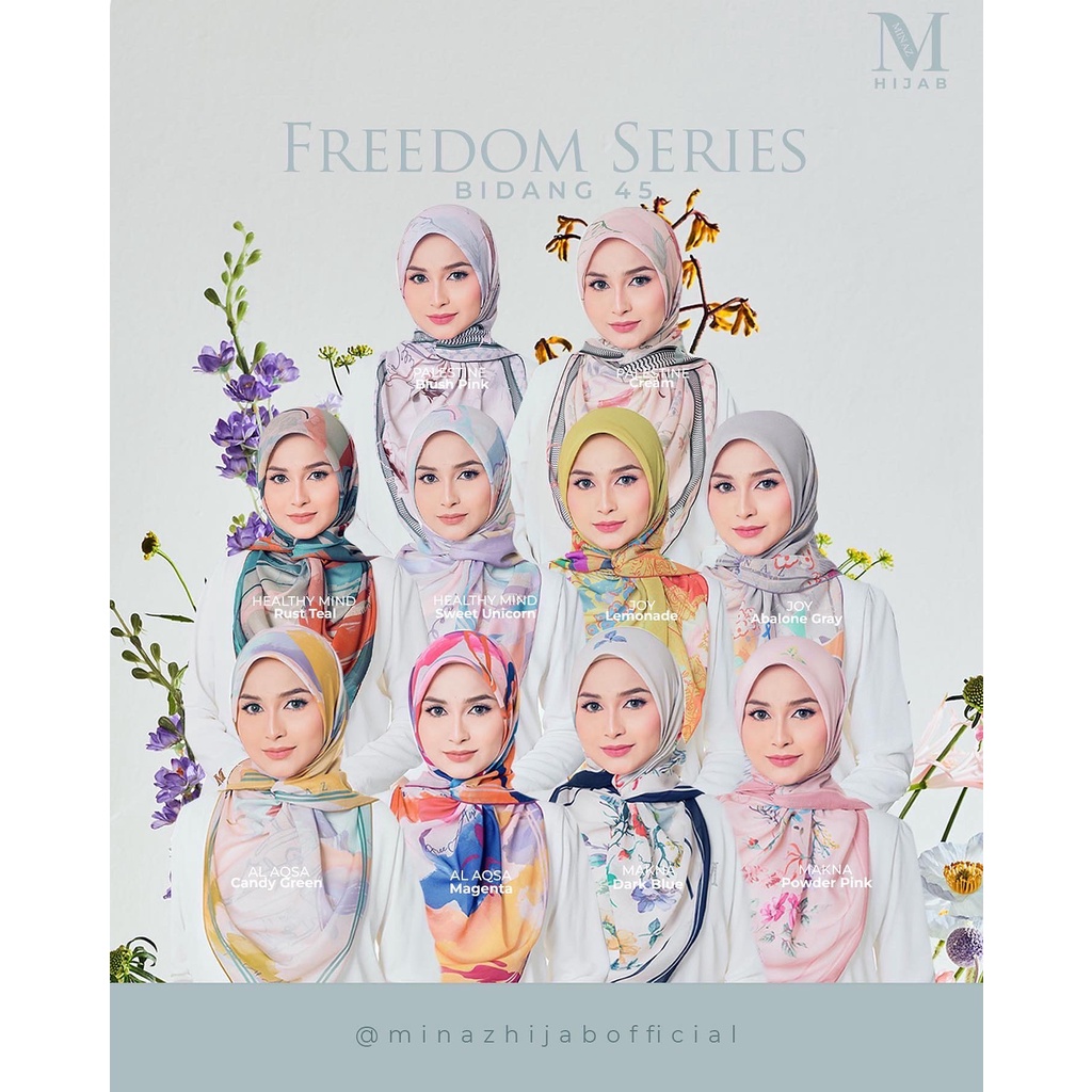 [NEW DESIGN] MINAZ HIJAB FREEDOM SERIES BIDANG 45 BAWAL MUDAH BENTUK 🔥🔥 ...