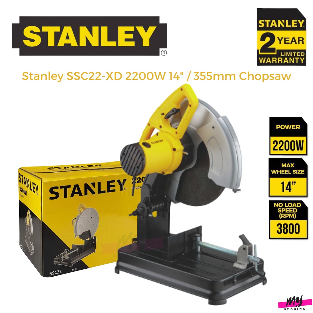 STANLEY SSC22-XD 2200W 14" / 355mm 3800rpm Chopsaw ( SSC22 ) | Shopee ...