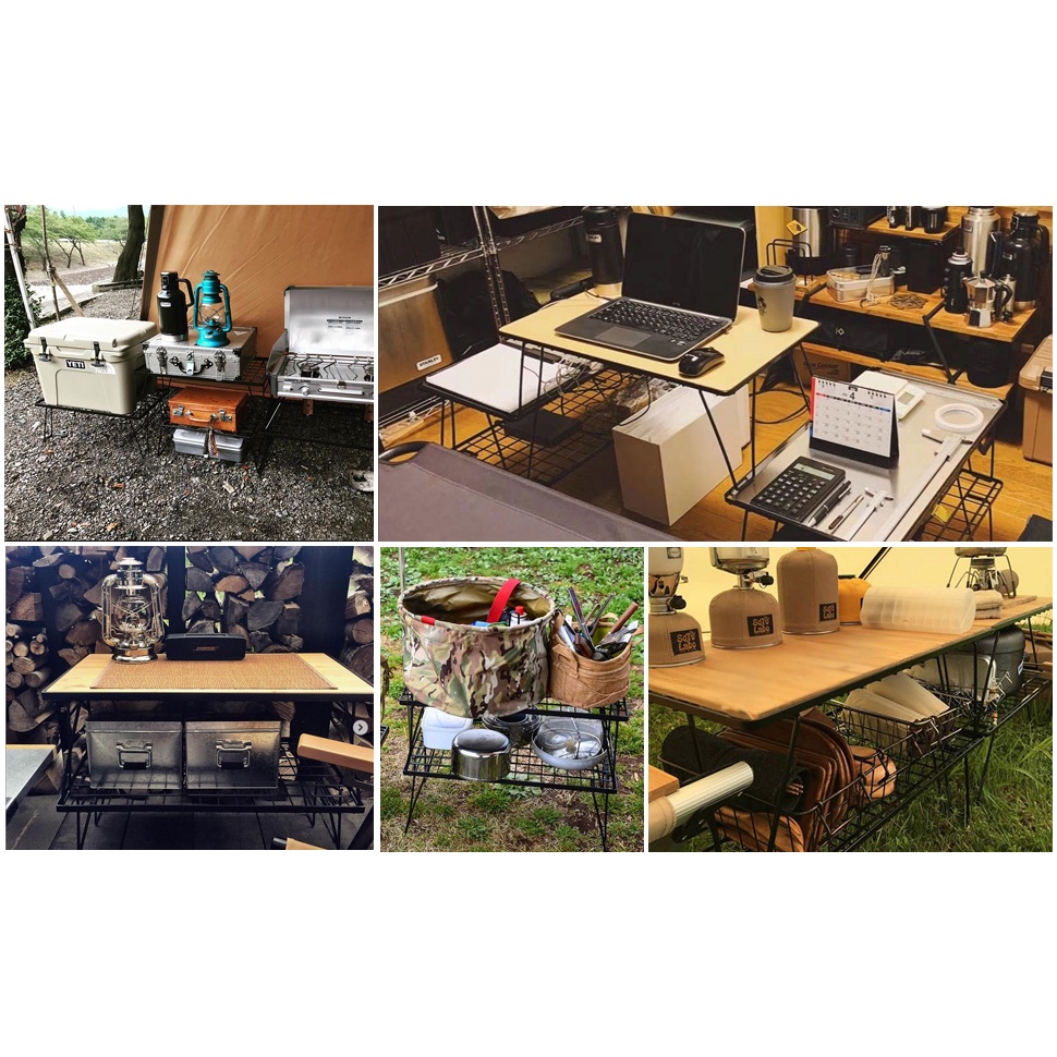 Campingmoon style camping table foldable meja lipat Portable Iron Steel ...