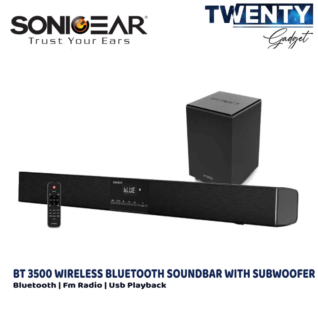 SonicGear BT 3500 Wireless Bluetooth Soundbar With Subwoofer | Shopee ...