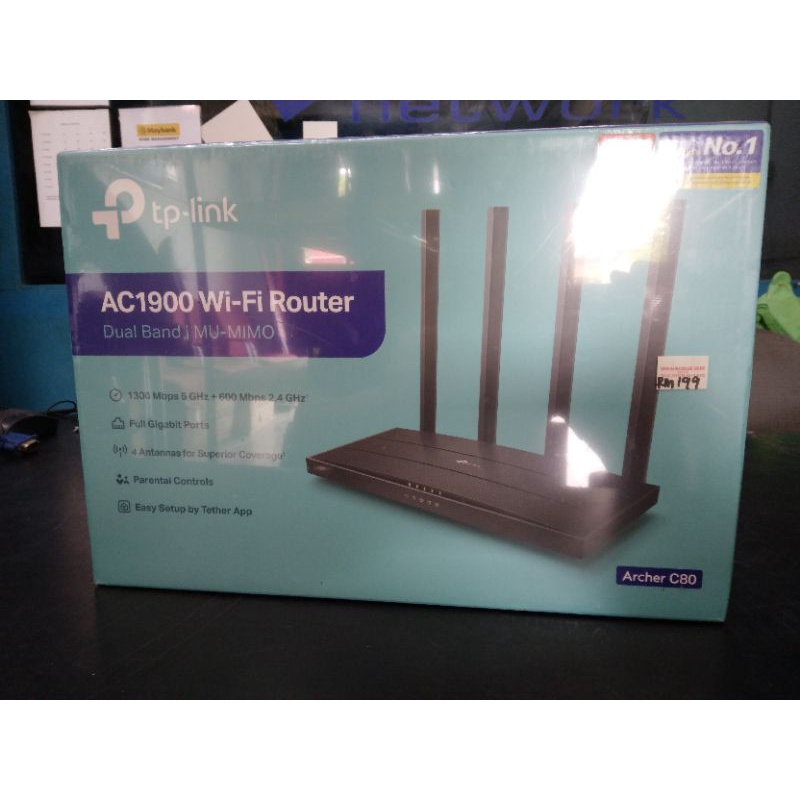 TP LINK ARCHER C80 AC1900 WIFI ROUTER DUAL BAND MU-MIMO | Shopee Malaysia