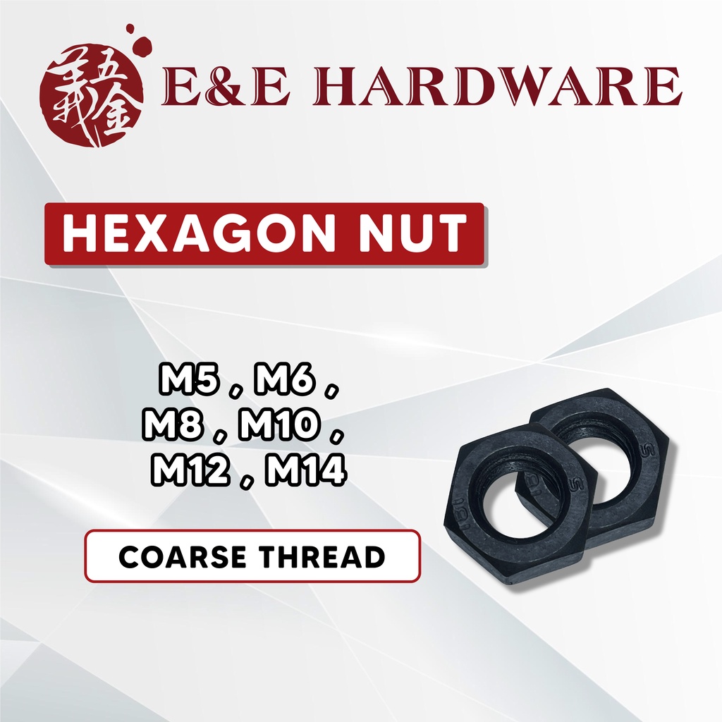 HEXAGON NUT/HEX NUT/SKRU NAT/HIGH TENSILE BOLT AND NUT M5, M6, M8, M10 ...
