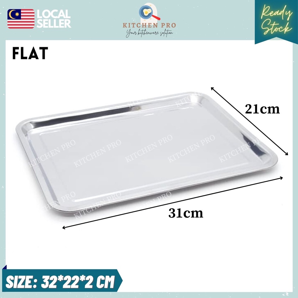 𝐊𝐈𝐓𝐂𝐇𝐄𝐍 𝐏𝐑𝐎 | Stainless Steel Multipurpose Rectangle Food Tray / Flat ...